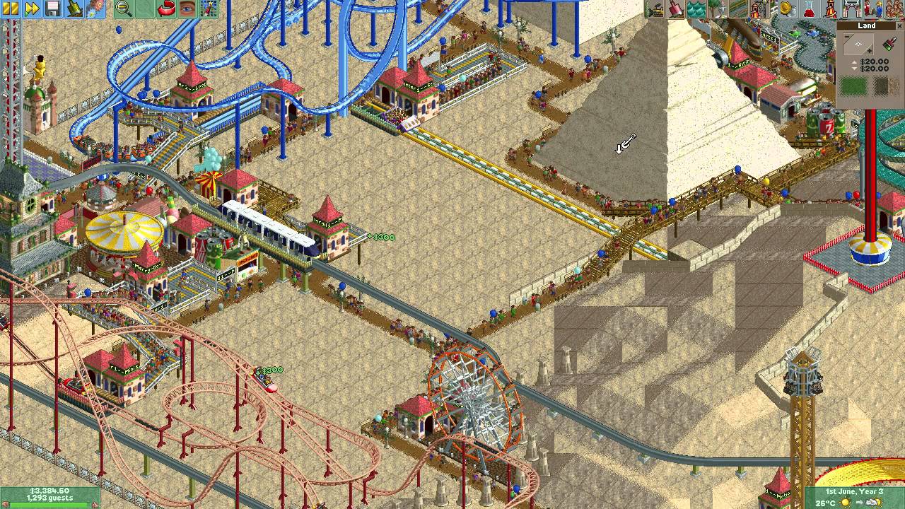 OpenRCT2 - How to get more space in your park - YouTube