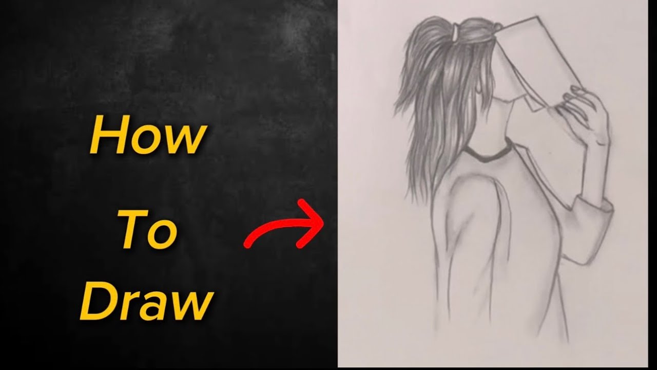 How to draw Hidden face - step by step || pencil sketch for beginners ...