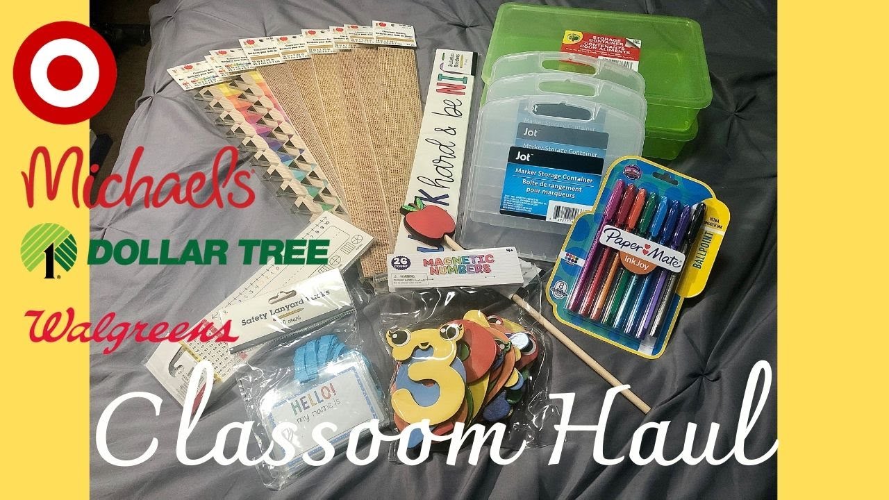TEACHER DEALS!! Target, Michaels, Dollar Tree, and Walgreens Haul - YouTube