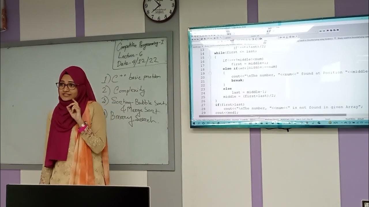 Competitive Programming | Lecture-6 | CSE | Ayesha Siddiqua | University of Scholars - YouTube