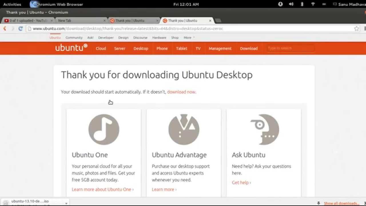 Download ubuntu operating system from ubuntu website - YouTube