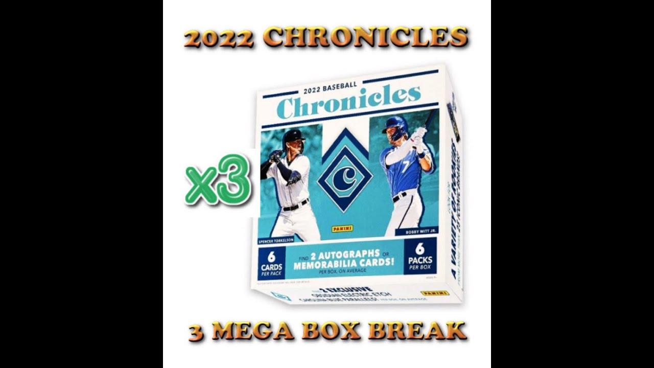 2022 Panini CHRONICLES Baseball - 3 MEGA Box BREAK - 6 Hits - 6 Carolina Blue's - YouTube
