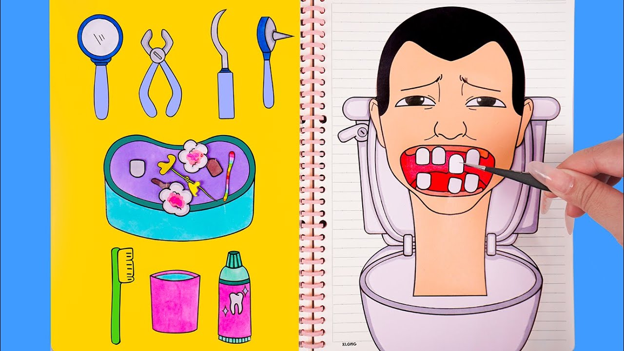 [🌟paper diy🌟] Skibidi Toilet's Ugly Teeth - skibidi 화장실의 못생긴 이빨 - Rose ...