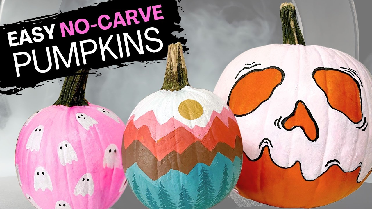 Fun & Easy No-Carve Pumpkin Painting Ideas 🎃🫶🏼 Perfect For Halloween ...