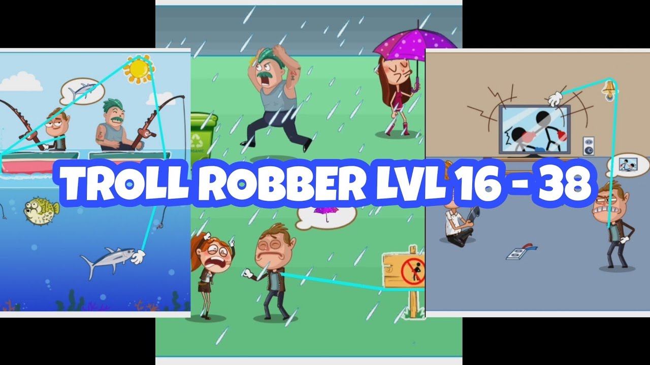 TROLL ROBBER LVL 16 - 38 THE SOLUTION | PUZZLES - YouTube