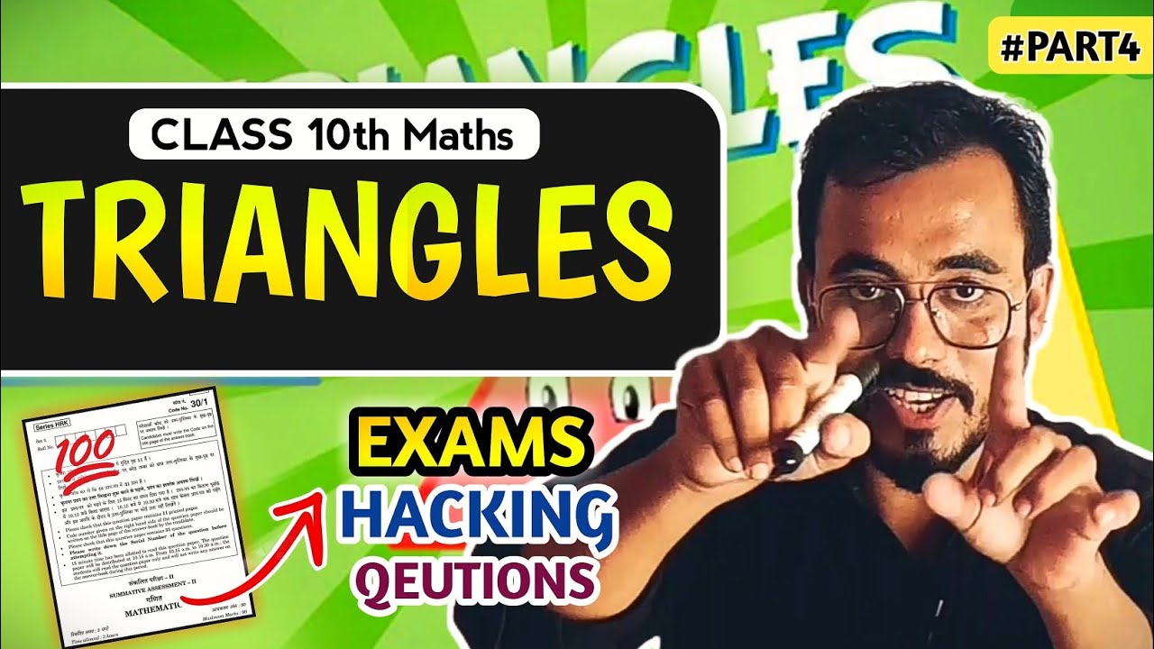 त्रिभुज 🔺 Triangles 🔥। Class 10th Maths chapter 6th Most IMP qeustions ...