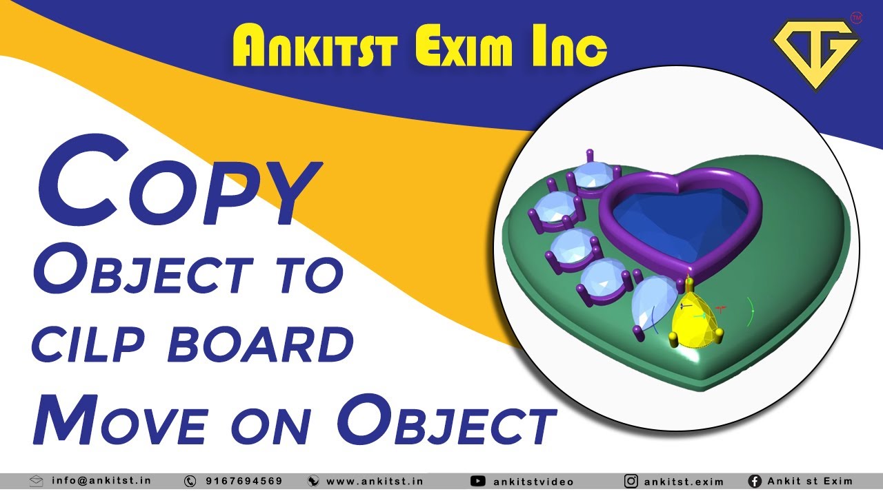 DesignGold Command Copy Object To Clipboard, Move On Object | Rhino 3D ...