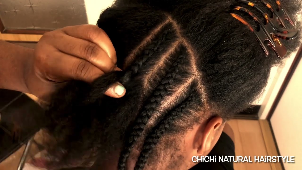Natural Cornrow Tutorial For Beginners - YouTube