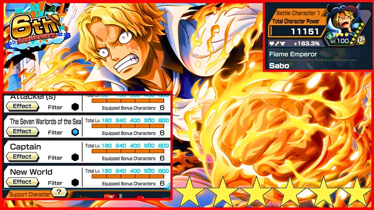 EX SABO 🔥 With 7 Warlords Support | One Piece Bounty Rush | OPBR - YouTube