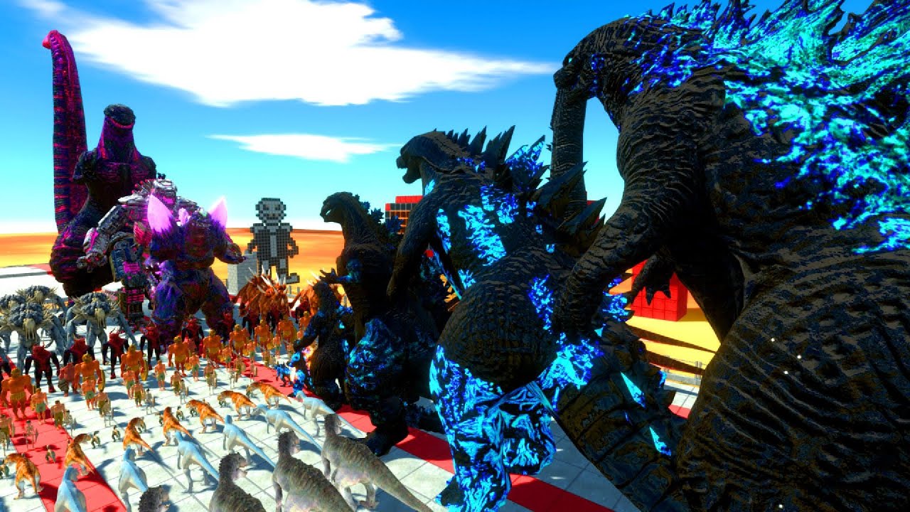 EVOLUTION of Frostbite GODZILLA 2024 Size Comparison x DINOSAURS VS ...