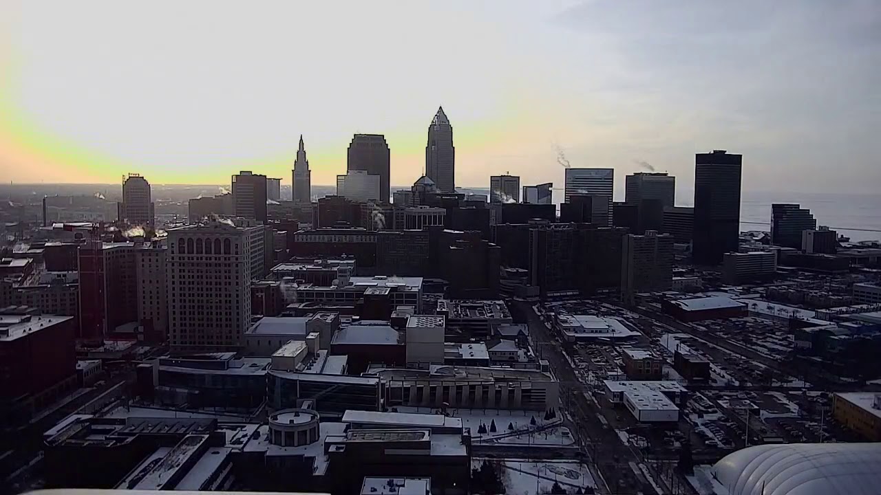 Friday evening Cleveland weather time-lapse and sunset on February 1 ...