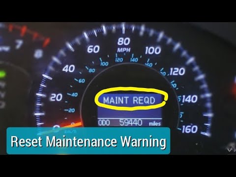 How To Reset Maint Reqd Light | Toyota Camry (2007-2011) - EASY DIY