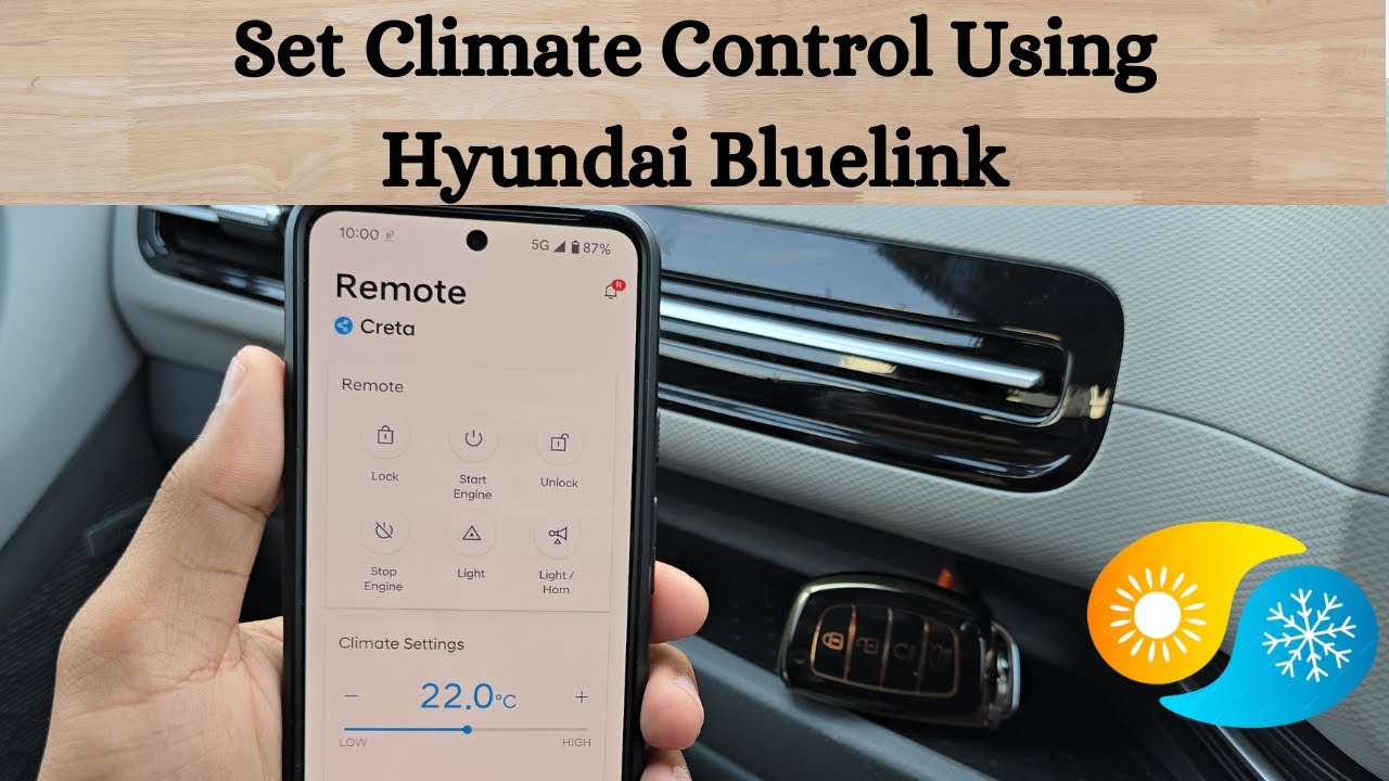 Set Automatic Climate Control (AC) in Creta 2025 Using Bluelink ...