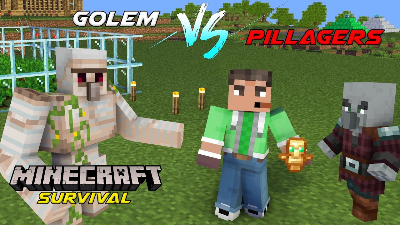 Time For Golem Vs Pillagers | Minecraft In Telugu | GMK GAMER - YouTube