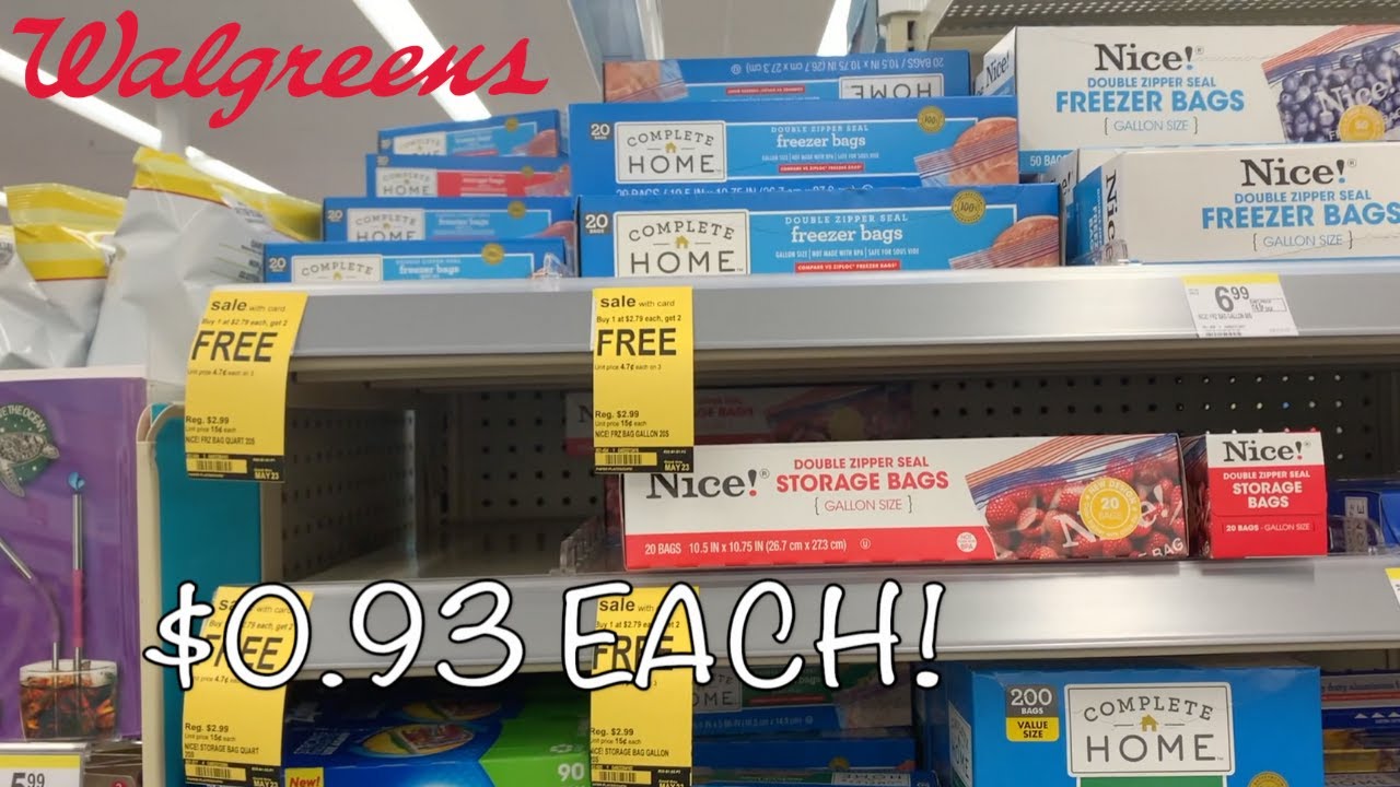 $0.93 Nice! Storage Bags at Walgreens! - YouTube