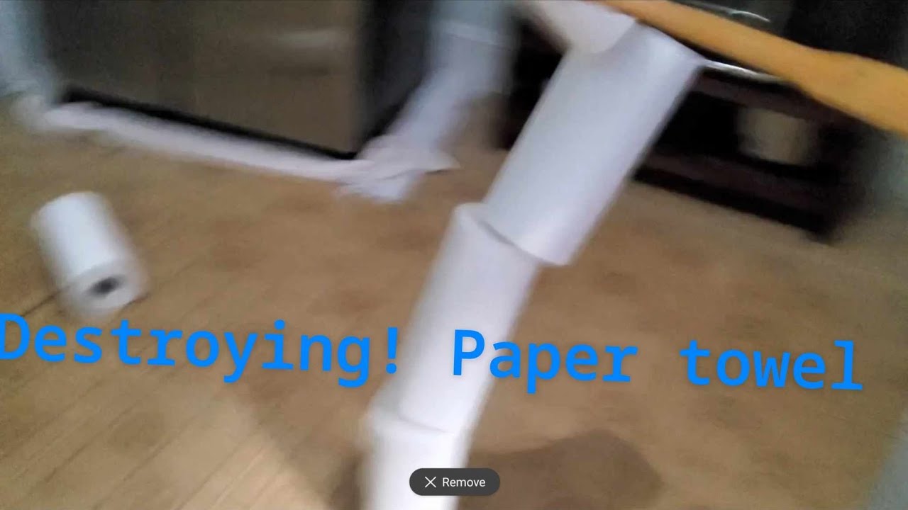 Destroying paper towels!!! - YouTube