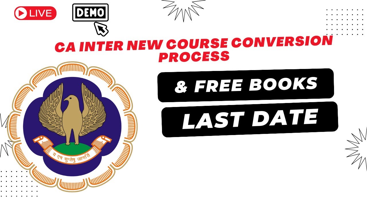 CA Inter New course Conversion Process & Free Books | ICAI NEW Course ...