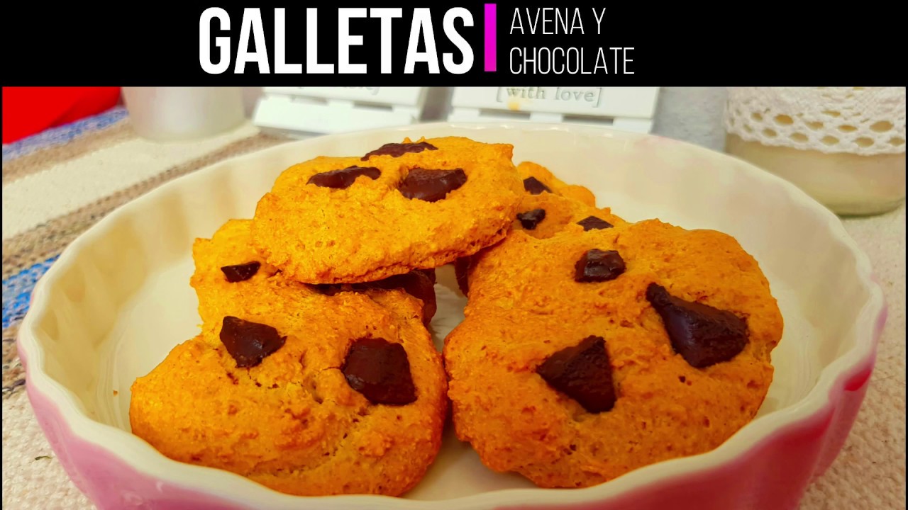 GALLETAS FIT AVENA Y CHOCOLATE - YouTube