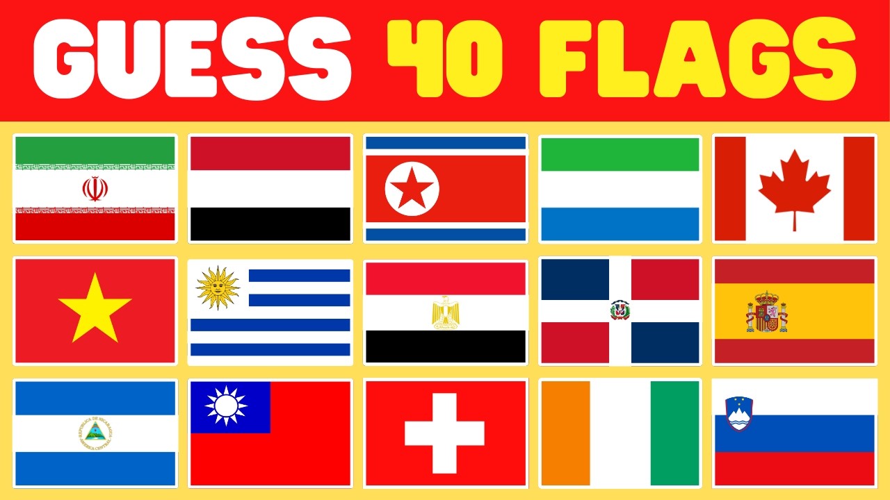🚩 Guess the Country by the Flag Quiz 🌎 Guess the 40 Flags #3 | General ...