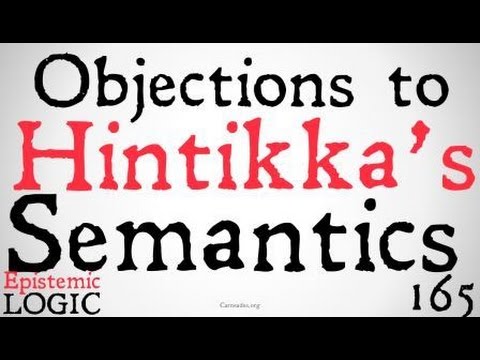Objections to Hintikka's Semantics (Epistemic and Doxastic Logic) - YouTube