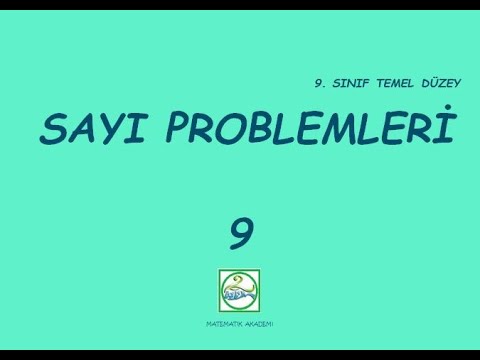 Sayı Problemleri Çıkmış Sorular  2013