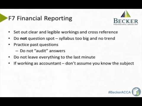 F7 Financial Reporting: Getting Started on your ACCA Skills Papers ...