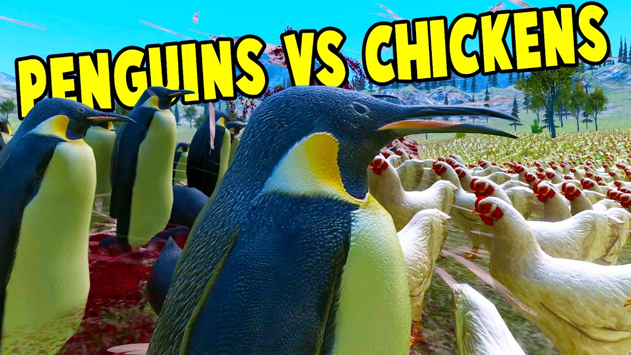 Ultimate Epic Battle Simulator - 20k CHICKENS vs 20K PENGUINS, Super ...
