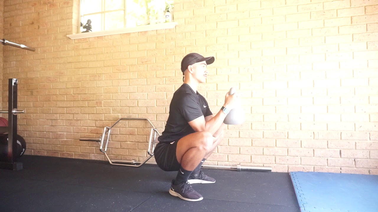 KB Squat Press + Curl - YouTube
