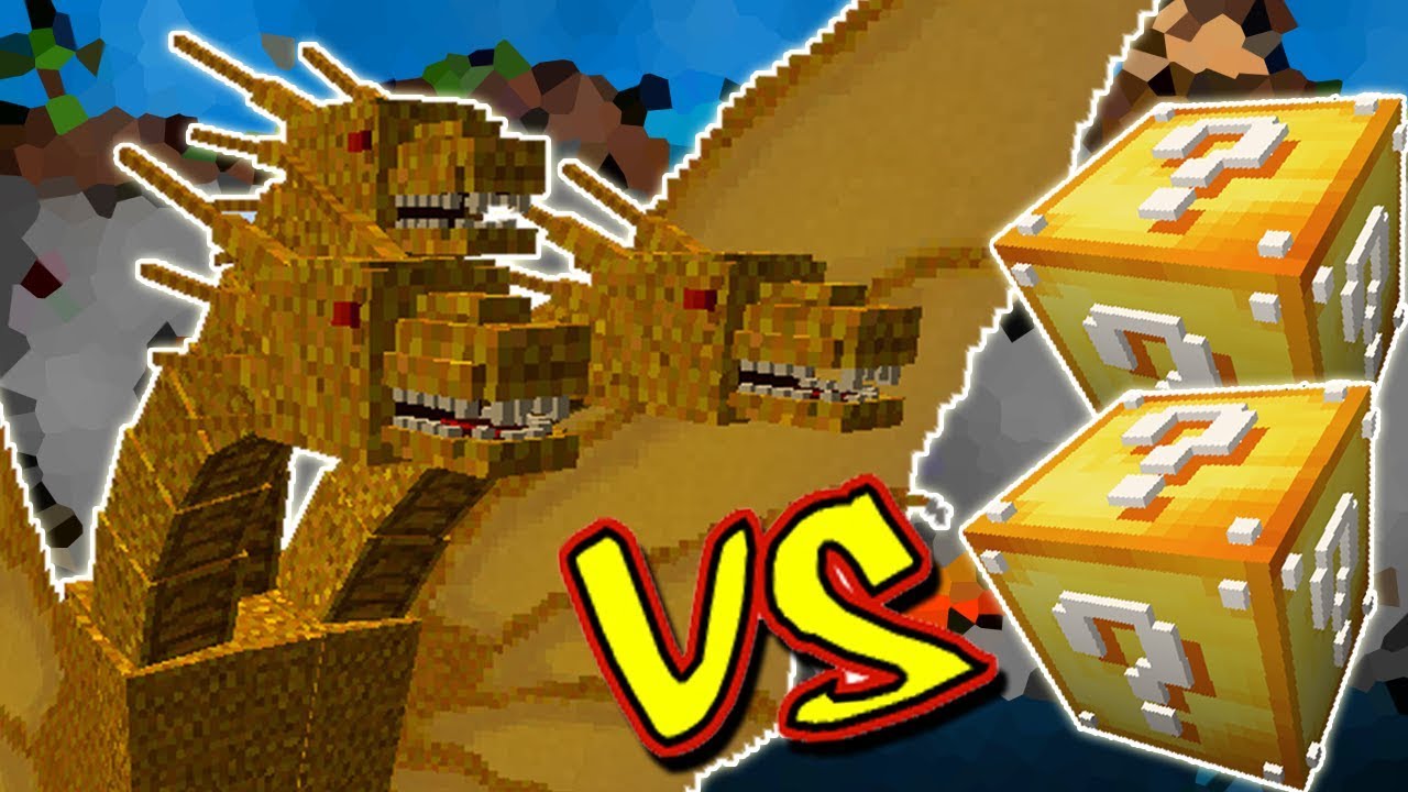 KING GHIDORAH VS. LUCKY BLOCK (MINECRAFT LUCKY BLOCK CHALLENGE) - YouTube