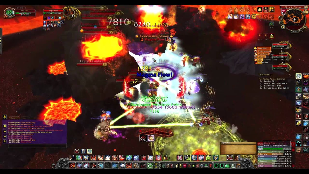 Firelands: Lord Ryolith 25 man HC (Fury Warrior POV) - YouTube