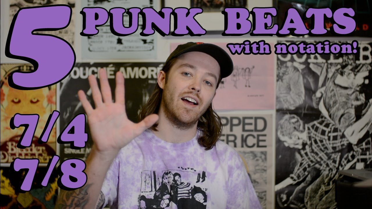 5 Punk 7/4 Drum Beats *with notation* - YouTube