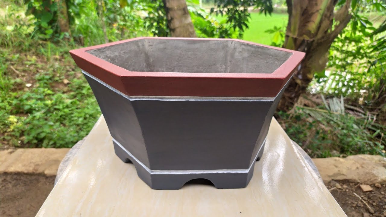 Cara Membuat Pot Bunga Segi Enam Dengan Alat Sederhana - YouTube