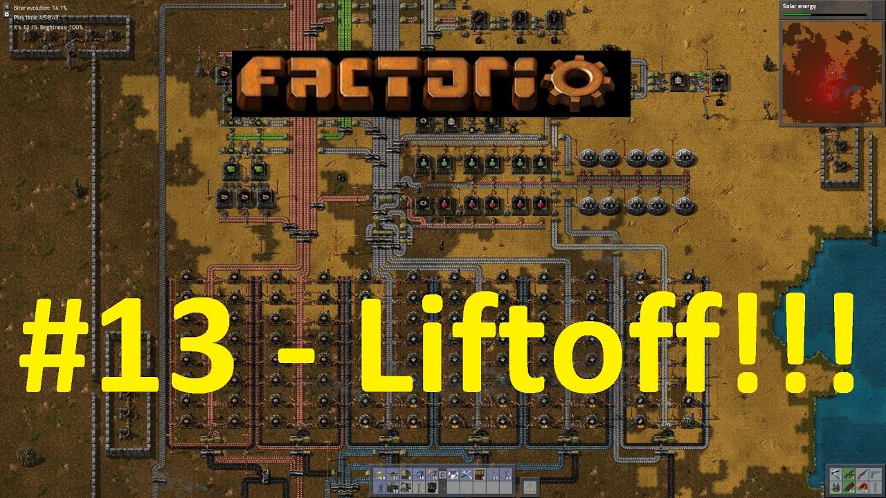 Factorio - Let's Play Tutorial #13 - ROCKET LAUNCH - YouTube
