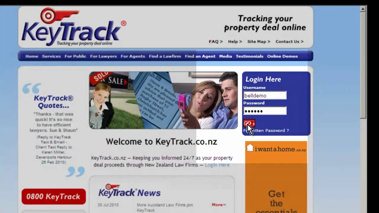 KeyTrack Conveyancing System - Demo to Vendors & Purchasers of Property ...