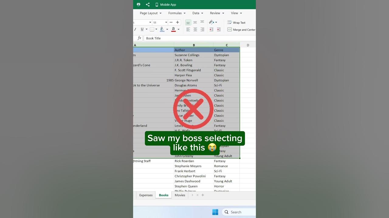 Sheets Hack | Select data like a pro #sheets #excel #exceltips - YouTube