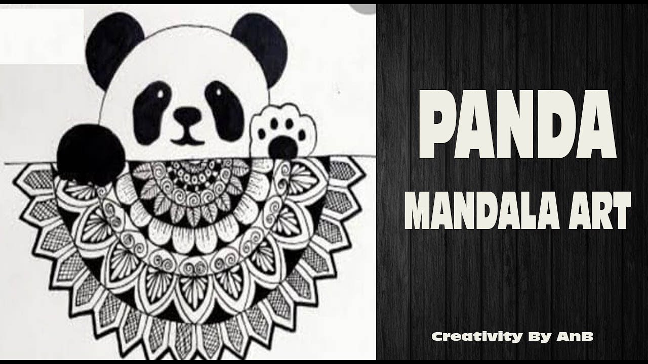 Panda Mandala art || Mandala art for beginners || Creativity by AnB ...
