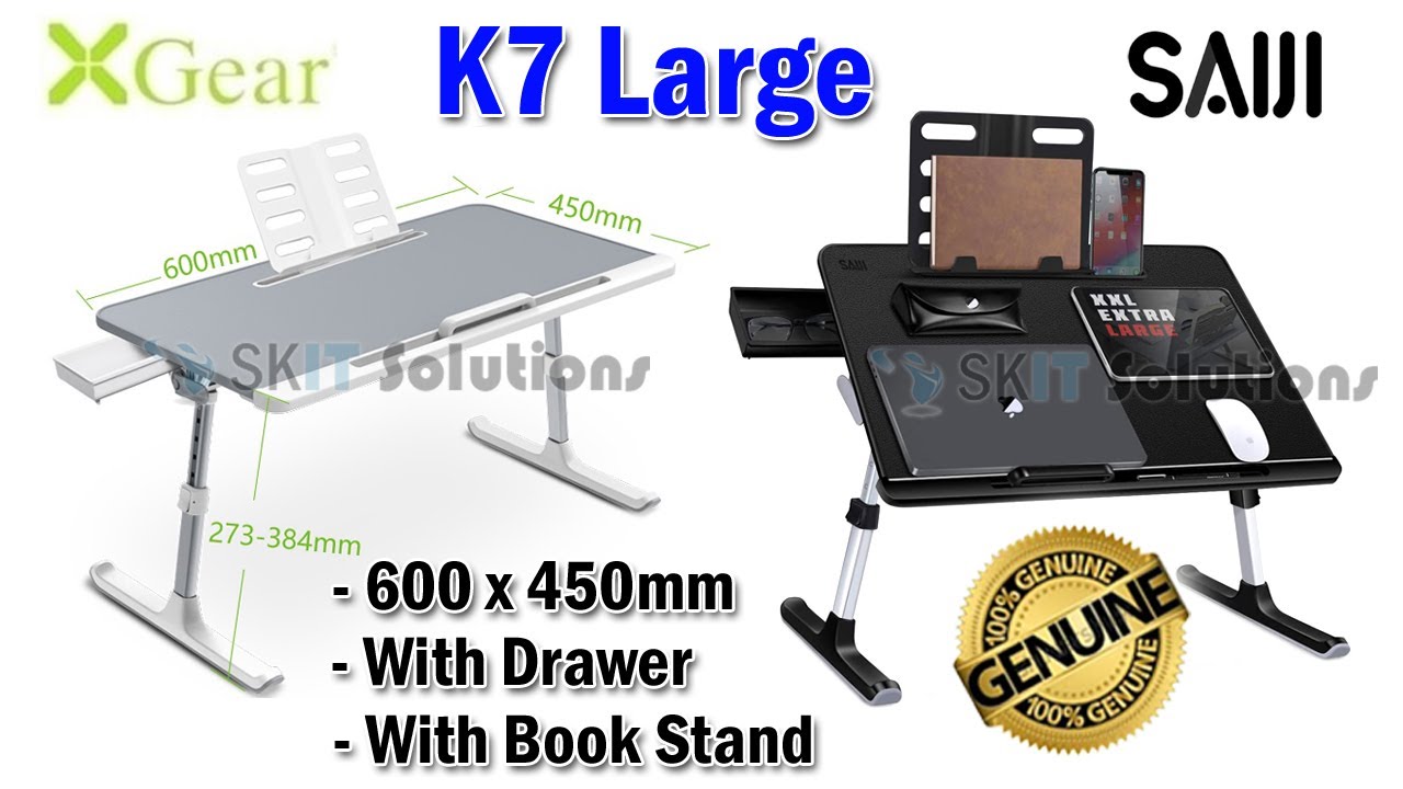 Xgear Saiji K7 Large Foldable Laptop Table Study Lap Desk Stand ...