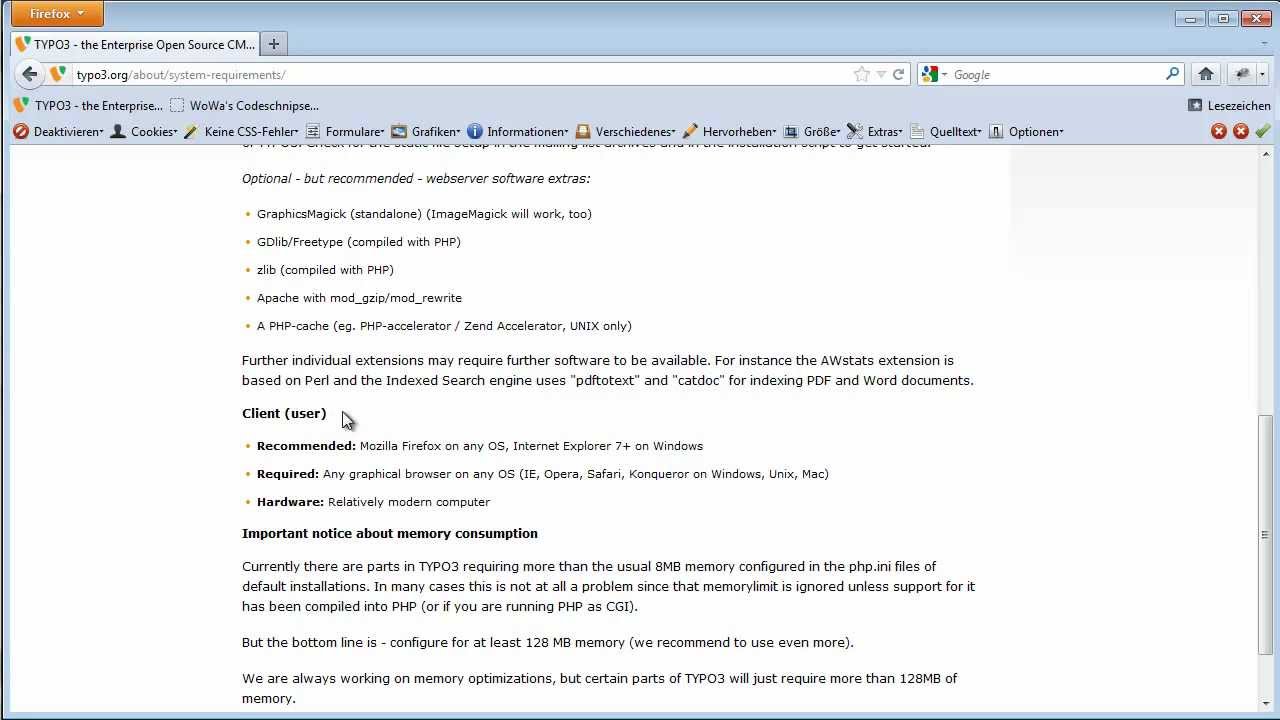 TYPO3-Tutorial 2012-02 - Systemanforderungen - YouTube