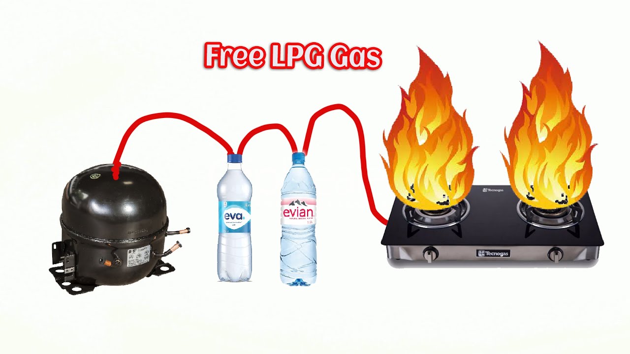 How to make Free Lpg Gas at home | petrol Vs Water | Amazing idea to ...