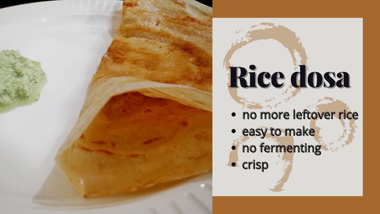 How to make dosa with LEFTOVER rice | RICE DOSA | VERY easy | NO ...