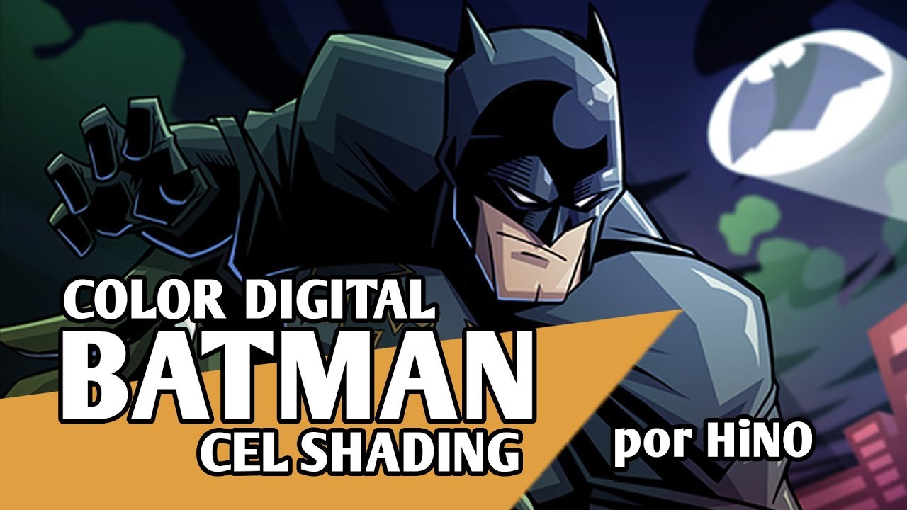 COLOR DIGITAL: BATMAN EN CEL SHADING - YouTube