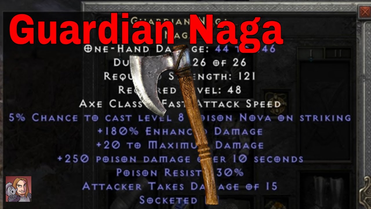 D2R Unique Items - Guardian Naga (Naga) - YouTube