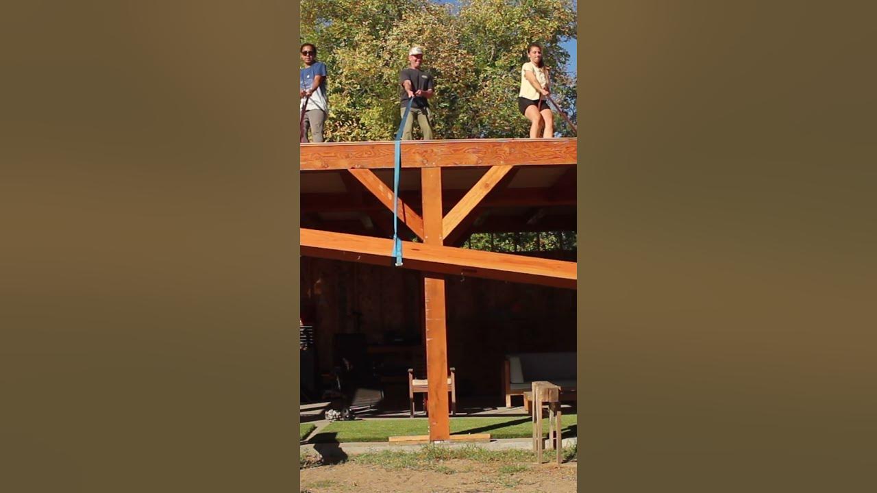 lifting-two-24ft-beams-10ft-high-by-hand-how-much-do-you-think-it