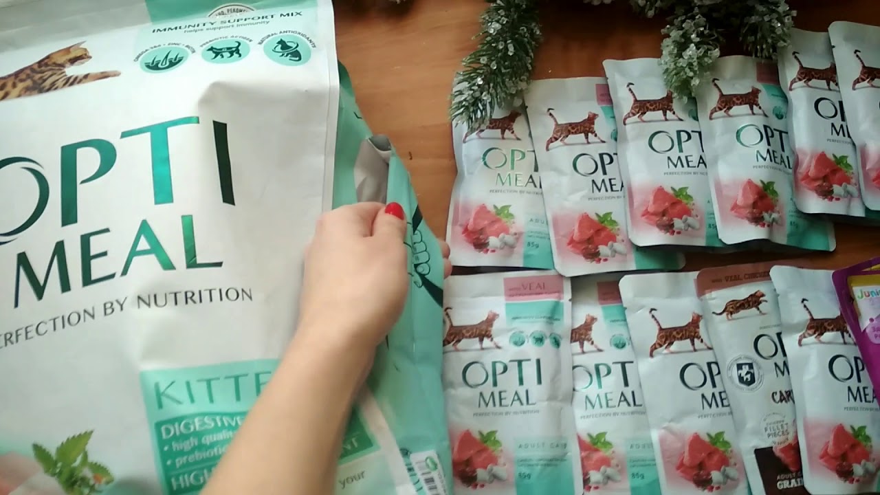 Обзор корму Opti meal для кошенят від Rozetka - YouTube