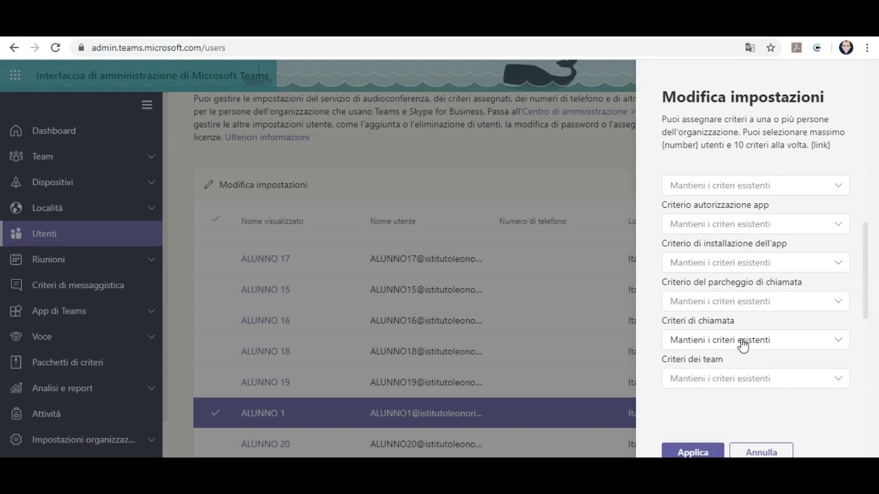 OFFICE 365 Come Modificare I Criteri Di TEAMS YouTube OFFICE 365 Come Modificare I Criteri Di TEAMS YouTube