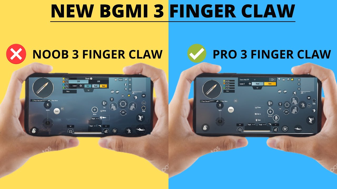 2.1 Update BGMI 3 Finger Claw Without GYROSCOPE | Best Settings ...