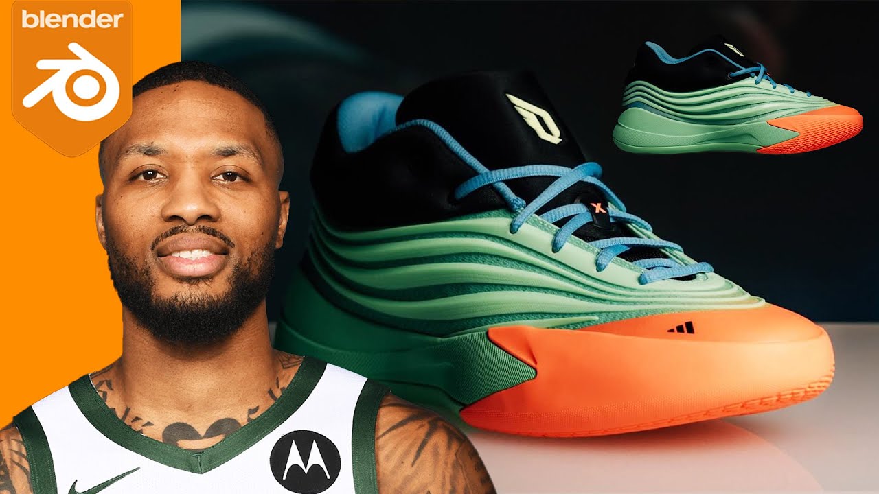3D modeling Adidas Basketball Shoe Dame X, Damian Lillard's 10th ...