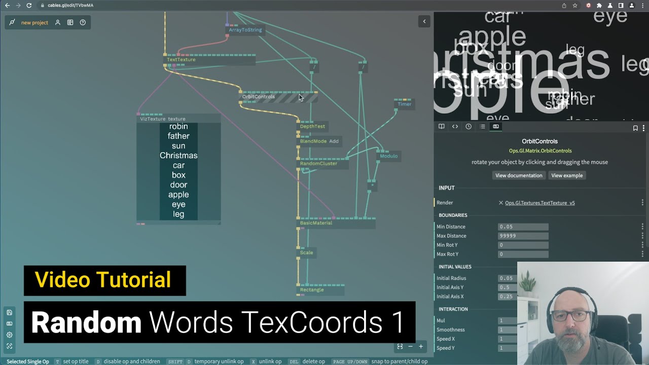 Random Word Cloud / Texture Coordinates Part 1: RandomCluster - YouTube