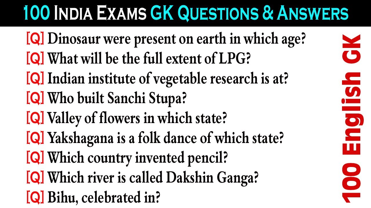 100 India GK Questions And Answers In English GK Quiz General 100-india-gk-questions-and-answers-in-english-gk-quiz-general