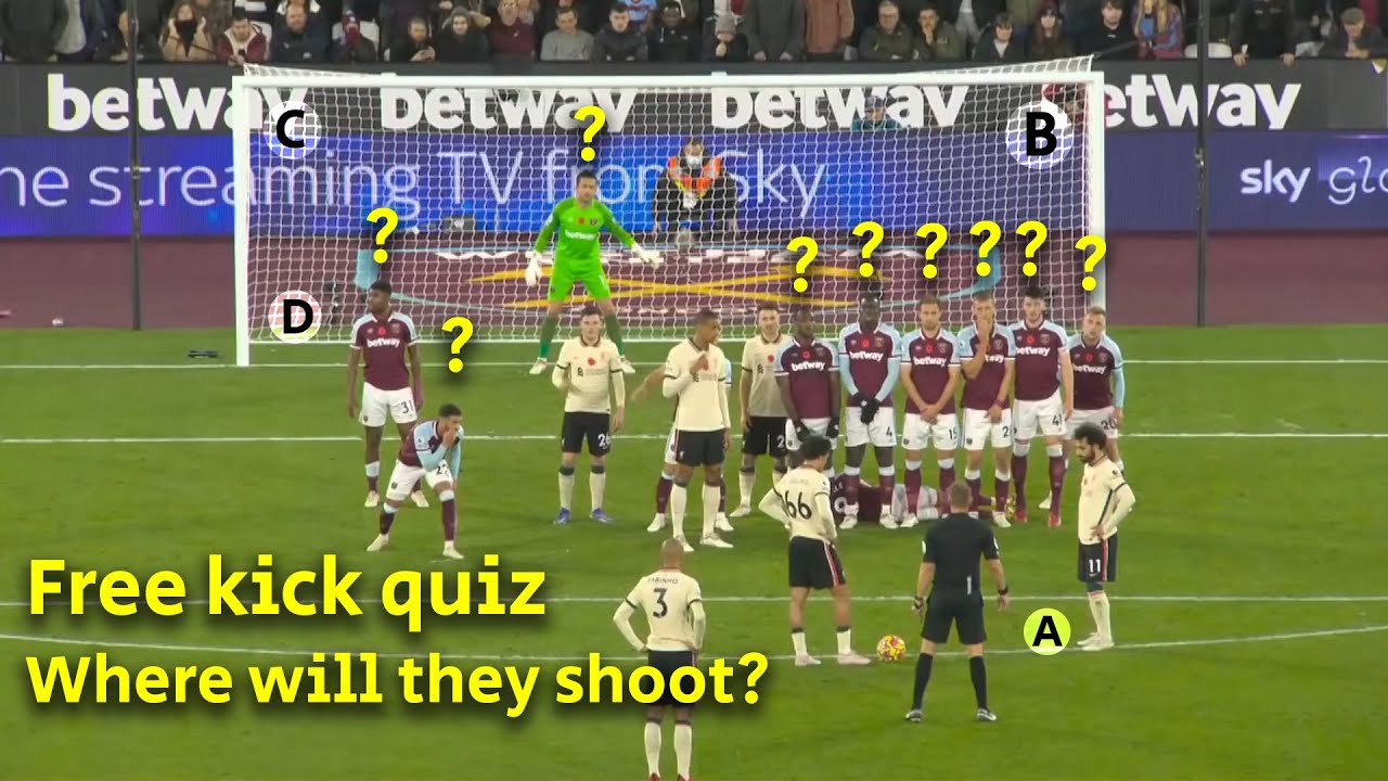 The Free Kicks Quiz: can u tell where the ball will go - YouTube